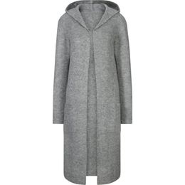 Heine Damen Longstrickjacke in Kuschel-Qualit&auml;t grau-meliert Gr&ouml;&szlig;e 46
