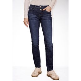 Damen Comfort-fit-Jeans, blau, Gr. 36, STREET ONE STUDIO, unifarben, Jeans, 82% Baumwolle, 15% Polyester, 3% Elasthan, Jeans, Middle Waist