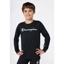 Champion Jungen Langarmshirt "SPORTWEAR LONG SLEEVE Standard Fit", schwarz, Gr. L, Obermaterial: 100% Baumwolle, Shirts, Langarmdesign, aus