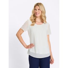 Classic Basics Damen Schlupfbluseecru, Gr. 40, unifarben, 100% Polyester, Blusen