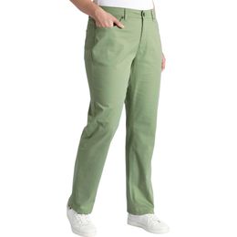 sheego Damen Hose in gerader Form, aus Twill eucalyptus Gr&ouml;&szlig;e 92