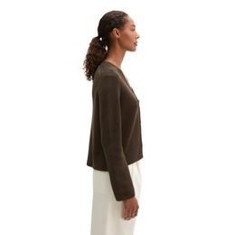 Marc O'Polo MARC O'POLO Damen Cardigan "aus Heavy-Weight-Organic-Cotton", braun, Gr. XXS, unifarben, Obermaterial: 100% Baumwolle, Strickjacken
