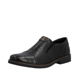 Rieker Herren Slipper, Gr. 42, schwarz, Glattleder, festlich, Schuhe, Schlupfschuh, Business-Slipper, Halbschuh, Anzugschuh