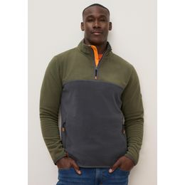 Kangaroos Herren Fleecepullover, grau, Gr. 4XL, Obermaterial: 100% Polyester, Sweatshirts, mit hochschlie&szlig;endem Kragen, Langarm-Design, auch in