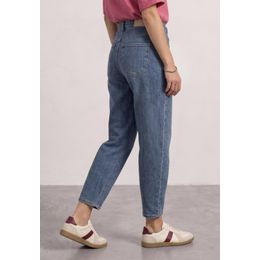 Street One Damen Loose-fit-Jeans "Style Karlie", blau, Gr. 31, gestreift, Denim/Jeans, Obermaterial: 92% Baumwolle, 6% Elastomultiester, 2% Elasthan,