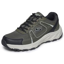 Skechers Herren Outdoorschuh "HILLCREST 2.0-SABBADAY FALLS", Gr. 41, gr&uuml;n, Lederimitat, Textil, Schuhe, Schn&uuml;rschuh, Halbschuh mit Memory