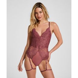 Hunkem&ouml;ller HUNKEM&Ouml;LLER Damen Body "Body Viktoria", rosa, Gr. XS, 92% Polyamid, 8% Elasthan, Bodys