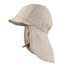 MaxiMo Baby Schirmm&uuml;tze, beige, Gr. 49, Web, Baumwolle, M&uuml;tzen, aus Baumwolle, zum Binden, atmungsaktiv