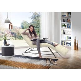Relaxliege W.Schillig, B:75cm H:91cm T:170cm, beige, Longlife Xtra-Leder Z59: Glattleder mit modischer Pr&auml;gung. Hautst&auml;rke 0, 9 - 1, 1 mm;Longlife