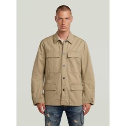 G-Star Raw G-STAR Herren Langarmshirt "Reversible 4 Pocket Hemd", beige, Gr. L, Obermaterial: 70% Baumwolle, 30% Baumwolle, Shirts