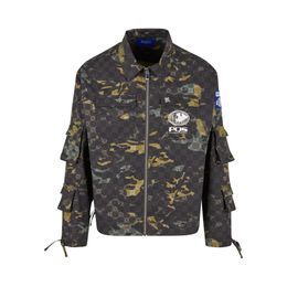 PEQUS Jacke 'Aether' Herren Gr&ouml;&szlig;e L gelb / grau / khaki / wei&szlig; Sommerjacke