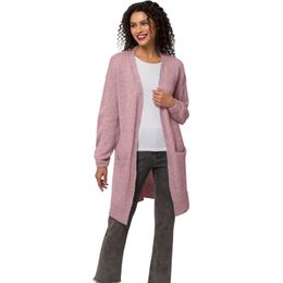 Heine Damen Strickjacke mit Taschen hortensie Gr&ouml;&szlig;e 44