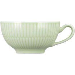 Seltmann Weiden Tasse "Amina", &Oslash; 12cm x 5,5cm, 220ml, 1, gr&uuml;n, Trinkgef&auml;&szlig;e, Teetasse aus Porzellan mit Relief
