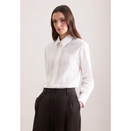 Seidensticker Damen Hemdbluse, wei&szlig;, Gr. 40, unifarben, 100% Baumwolle, Blusen, 1/1 Kragen Stickerei
