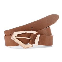 Lascana Damen H&uuml;ftg&uuml;rtel "Lederg&uuml;rtel, Anzugg&uuml;rtel, Hoseng&uuml;rtel, Jeansg&uuml;rtel, Tailleng&uuml;rtel", braun, Gr. 100, gepr&auml;gt, unifarben, Rindsleder, G&uuml;rtel,