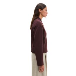 Marc O'Polo MARC O'POLO Damen Jackenblazer "aus Interlock-Qualit&auml;t"schwarz cherry, Gr. L, unifarben, Obermaterial: 78% Baumwolle, 18% Polyester, 4% Elasthan,