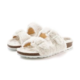 Damen Pantolette "Hausschuh, Pantoffel", VIVANCE DREAMS BY LASCANA, Gr. 40, beige, Obermaterial: 100% Synthetik. Decksohle: 100% Synthetik. Futter:
