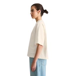 Marc O'Polo Damen Sweatshirt "aus reinem Organic Cotton"silky wei&szlig;, Gr. L, MARC O'POLO DENIM, unifarben, Obermaterial: 100% Baumwolle, Sweatshirts