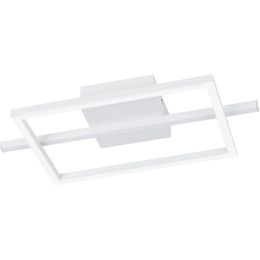 Eglo Deckenleuchte "Amandolo Deckenlampe RGB Backlight Fernbedienung inkl. geometrisch", 1, H: 6,5cm, 1 Stk., wei&szlig;, Wohnzimmer, Leuchten,
