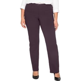 sheego Damen Bengalinhose in gerader Form aubergine Gr&ouml;&szlig;e 92