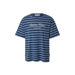 Calvin Klein Jeans T-Shirt Herren Gr&ouml;&szlig;e XL enzian / wei&szlig;