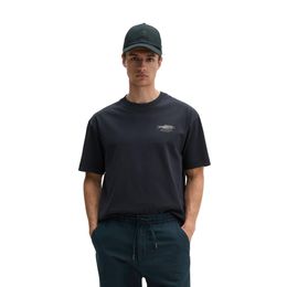 Marc O'Polo MARC O'POLO Herren T-Shirt "mit Seafood-R&uuml;ckenprint", schwarz, Basic, Gr. M, unifarben, Obermaterial: 100% Baumwolle, Shirts
