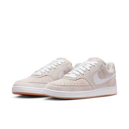 Nike Sportswear Herren Sneaker "COURT VISION LO FL", Gr. 47,5, beige, Leder, Schuhe, inspiriert vom Design des Nike Air Force