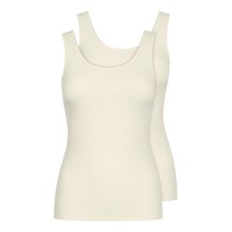 Nina von C. Damen Achseltop "2er Pack Damen Achseltop Pure", Gr. 38, beige, Obermaterial: 52% Viskose CV. 40% Modal CMD. 8% Elasthan EL., Unterhemden