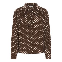 PART TWO Bluse 'Yanina' Damen Gr&ouml;&szlig;e L braun / wei&szlig;
