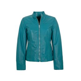 Jilani Lederjacke Lammnappa in Ozeanblau | Gr.: 48