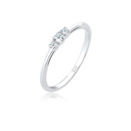 Elli DIAMONDS Damen Verlobungsring "Verlobung Diamant Wei&szlig; (0.06 ct) 925 Sterling Silber", 56mm, 0,03 P1 = bei 10-facher Vergr&ouml;&szlig;erung erkennbare