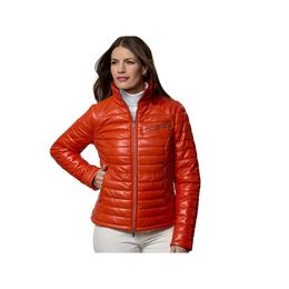 Jilani Stepplederjacke Lammnappa in Tomatenrot | Gr.: 48