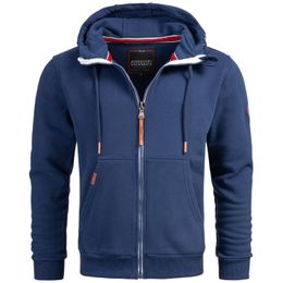 Herren Sweatjacke "ASGeenio", blau, Gr. XXXL, Alessandro Salvarini, Obermaterial: 65% Baumwolle, 35% Polyester, Sweatjacken, mit hohem Kragen
