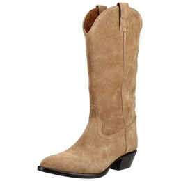 Damen Bikerboots "Jeffrey Campbell Stiefel Leder", Jeffrey Campbell, Gr. 41, beige, Leder, Schuhe