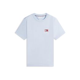 Tommy Hilfiger Shirt 'Wavy Flag' male size M Pastel blue / Dark blue / Red / White
