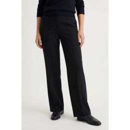 Cinque Damen Marlene-Hose "CISILASSO", schwarz, Gr. 42, unifarben, Web, Obermaterial: 52% Polyester, 21% Polyamid, 17% Viskose, 10% Elasthan, Hosen,