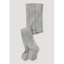 hessnatur Wollstrumpfhose in grau | Gr.: 62/68