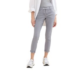 Tom Tailor Damen 7/8-Hose "Tom Tailor Tapered", grau, Gr. 42, Web, Obermaterial: 92% Baumwolle, 5% Polyester, 3% Elasthan. Futter: 100% Baumwolle,