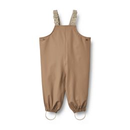 Wheat Kinder Stoffhose "Wheat Rainwear Charlo Overall", braun, Gr. 86, unifarben, 55% Polyester, 45% Polyurethan, Hosen