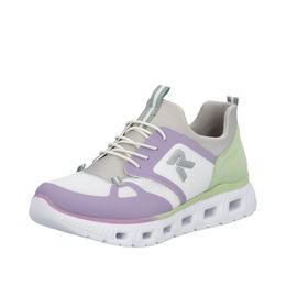 Rieker Damen Slip-On Sneaker, Gr. 40, bunt, Textil, Schuhe, Slipper, Freizeitsneaker, Halbschuh mit MemoSoft- Innensohle