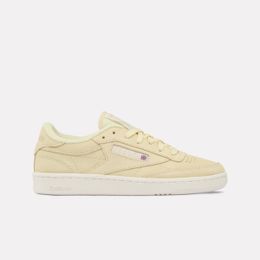 Reebok CLASSIC Damen Sneaker "CLUB C 85", Gr. 39chalk, rawgelb, simplebiege, Leder, Schuhe