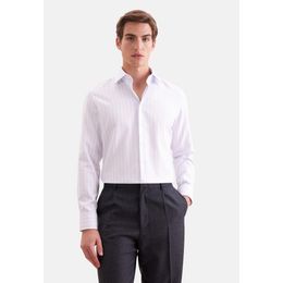 Seidensticker Herren Businesshemd "Schwarze Rose", blau, Gr. 37, gestreift, 100% Baumwolle, Hemden, Slim 1/1 Kentkragen Gestreift