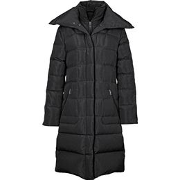 Heine Damen Daunenmantel, schwarz, Gr. 38, unifarben, unifarben mit Farbeinsatz, unifarben mit Farbeins&auml;tzen, 100% Polyester, F&uuml;llung:70% Daunen, 30%