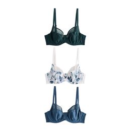 next BH Damen Gr&ouml;&szlig;e 70 hellblau / dunkelblau / dunkelgr&uuml;n / wei&szlig; Sommerkleid