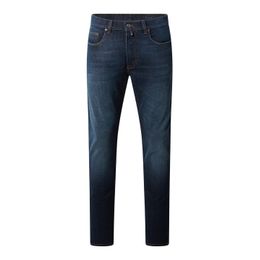 Pierre Cardin Herren Gerade Jeans "Laval", blau, Gr. 33, uni, Obermaterial: 81% Baumwolle CO. 18% Polyester PES. 1% Elasthan EL., Jeans, mit