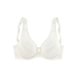 Damen Minimizer-BH, NUANCE BY LASCANA, Gr. 85, beige, Netz, Obermaterial: 80% Polyamid, 20% Elasthan, BHs, im modernen Design mit gl&auml;nzendem Material