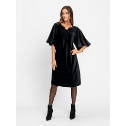 Heine Damen Jerseykleid, Schwarz, Gr. 38, Einfarbige Kleider, Material: Polyester