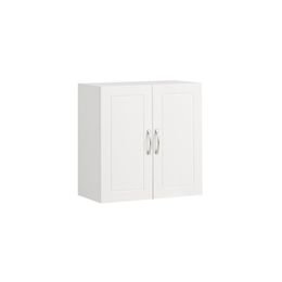 sobuy H&auml;ngeschrank mit 2 T&uuml;ren Wei&szlig; 60x30x60cm Modern
