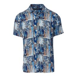 KOROSHI Button Up Shirt male size XL Blue / Night blue / Brown / White