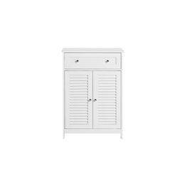 sobuy Badunterschrank mit 1 Schublade Wei&szlig; 60x35x87cm Rustikal